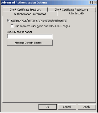 Internet Security and Acceleration (ISA) RSA SecurID Ready Implementation Guide | OvY007