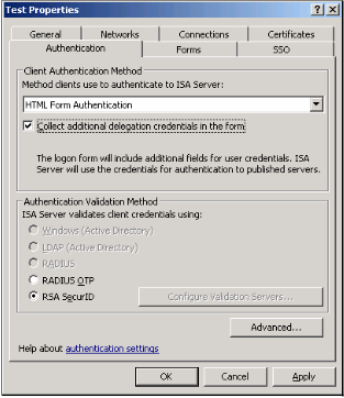 Internet Security and Acceleration (ISA) RSA SecurID Ready ...